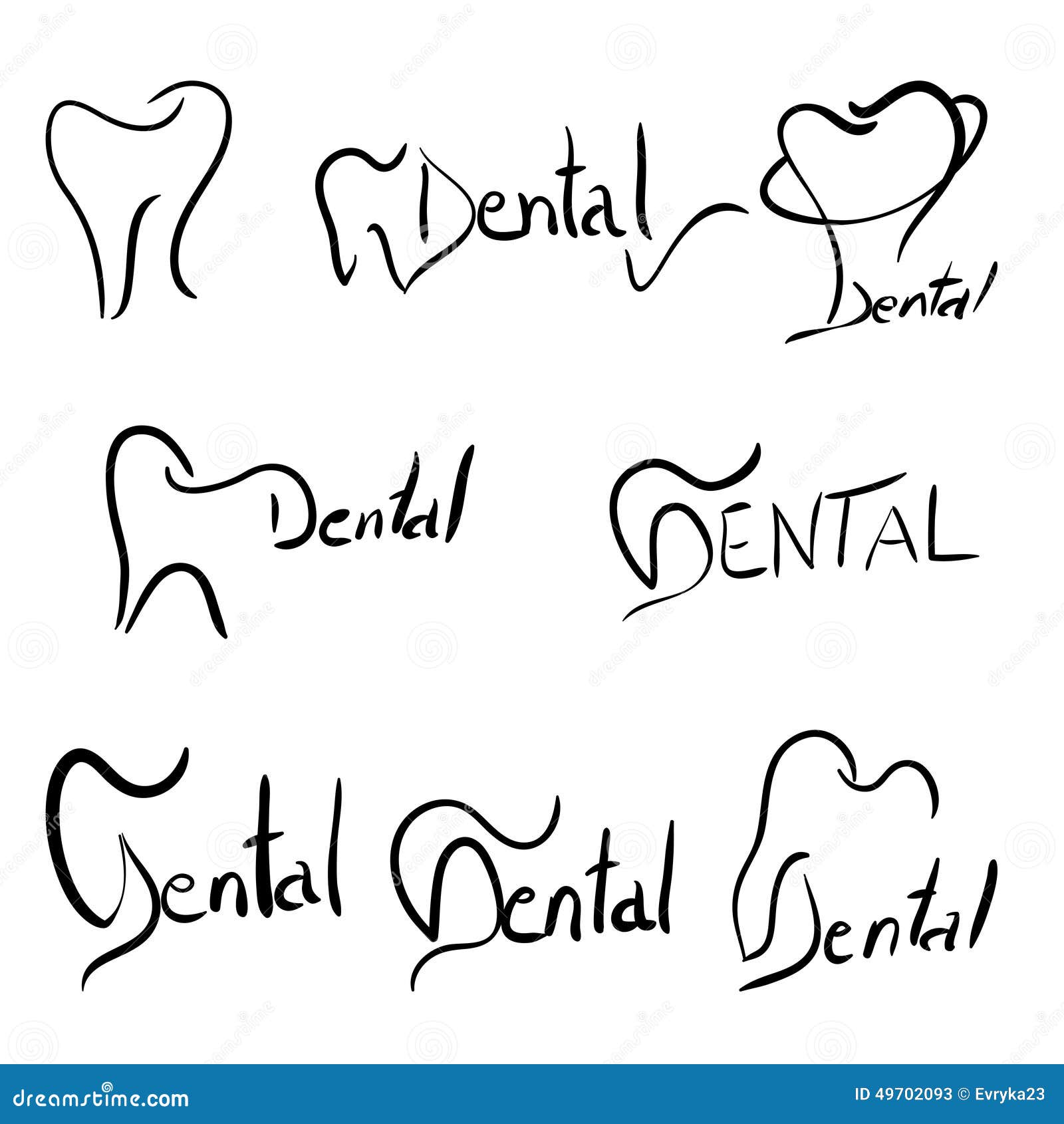 Abstract Dental Illustration of a Teeth Stock Illustration ...