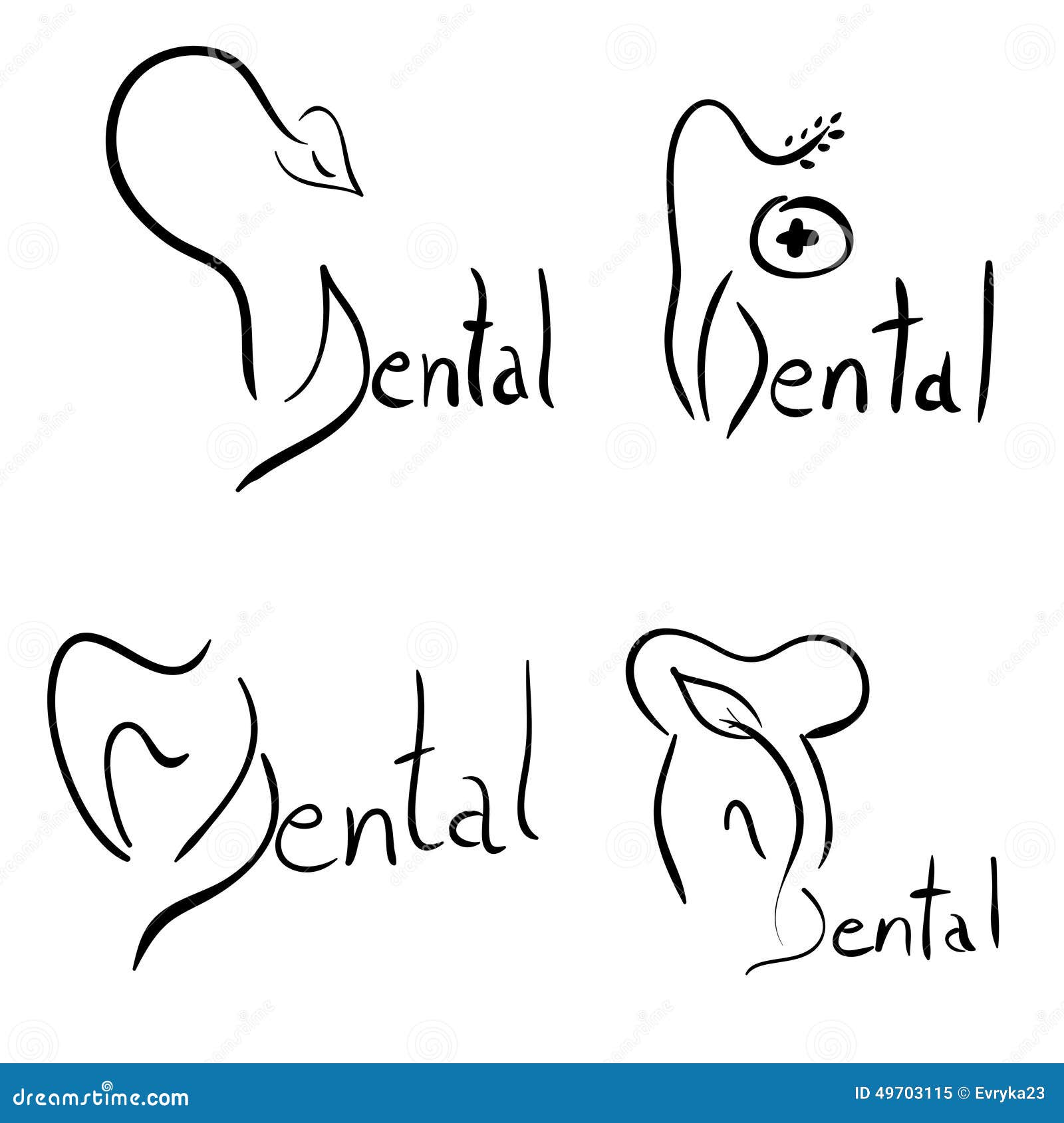 Abstract Dental Illustration of a Teeth Stock Illustration ...