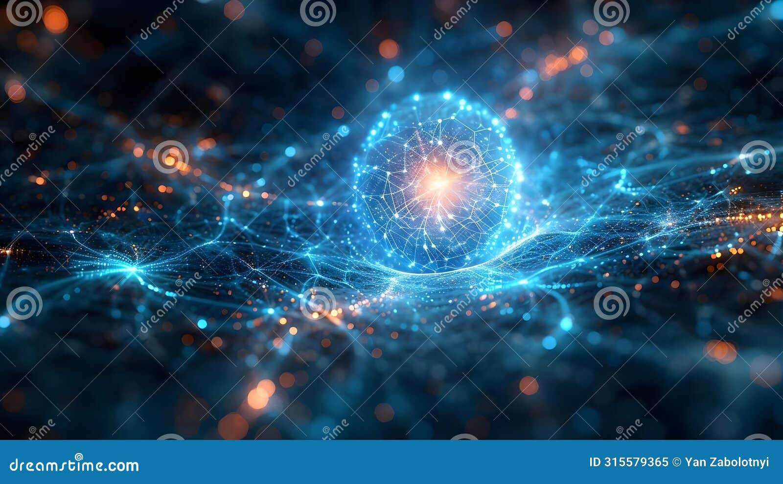 Abstract Depiction Of AGI Evolution Integrating Quantum Computing For ...