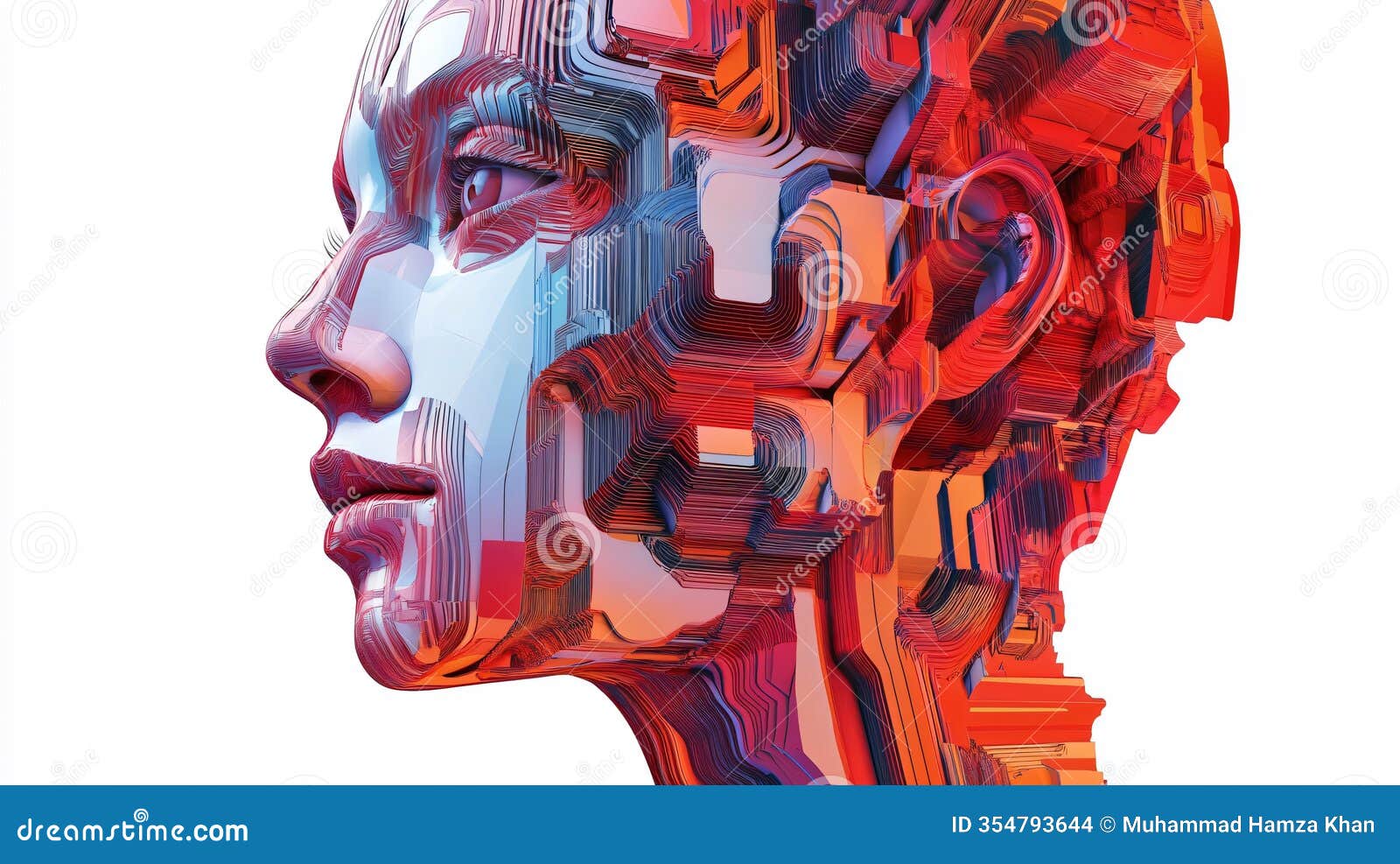 Abstract Depiction of Artificial Intelligence in Vector Style. Stock ...