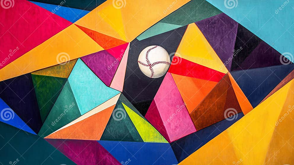 The Abstract Depiction of a Baseball Diamond, Composed of Sharp ...
