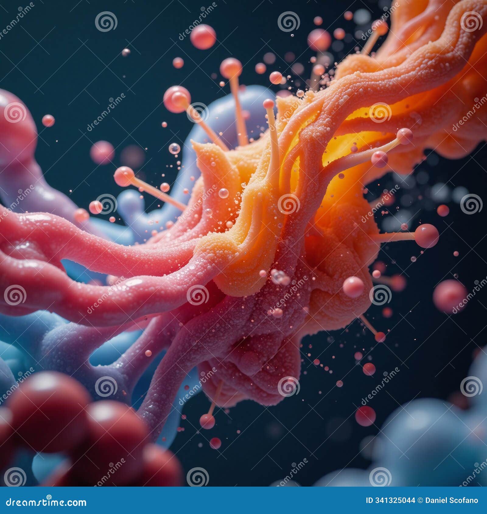 An Abstract Depiction of a Catalyst Igniting a Chemical Transformation ...