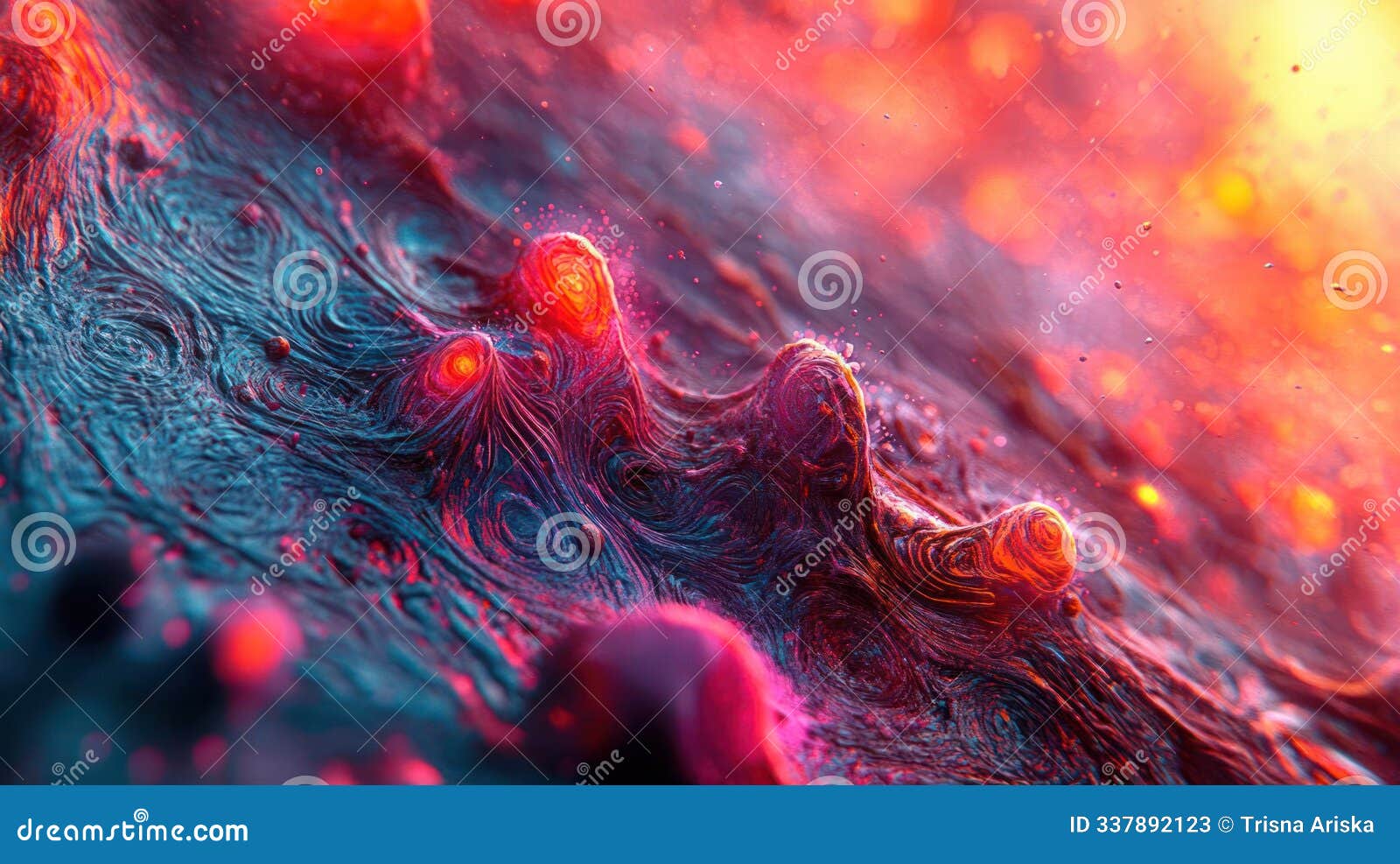Abstract Depiction of a Colorful, Textured Surface Resembling ...
