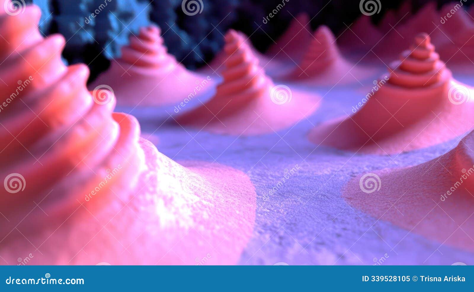 Abstract Depiction of Conical Structures Resembling a Microscopic View ...