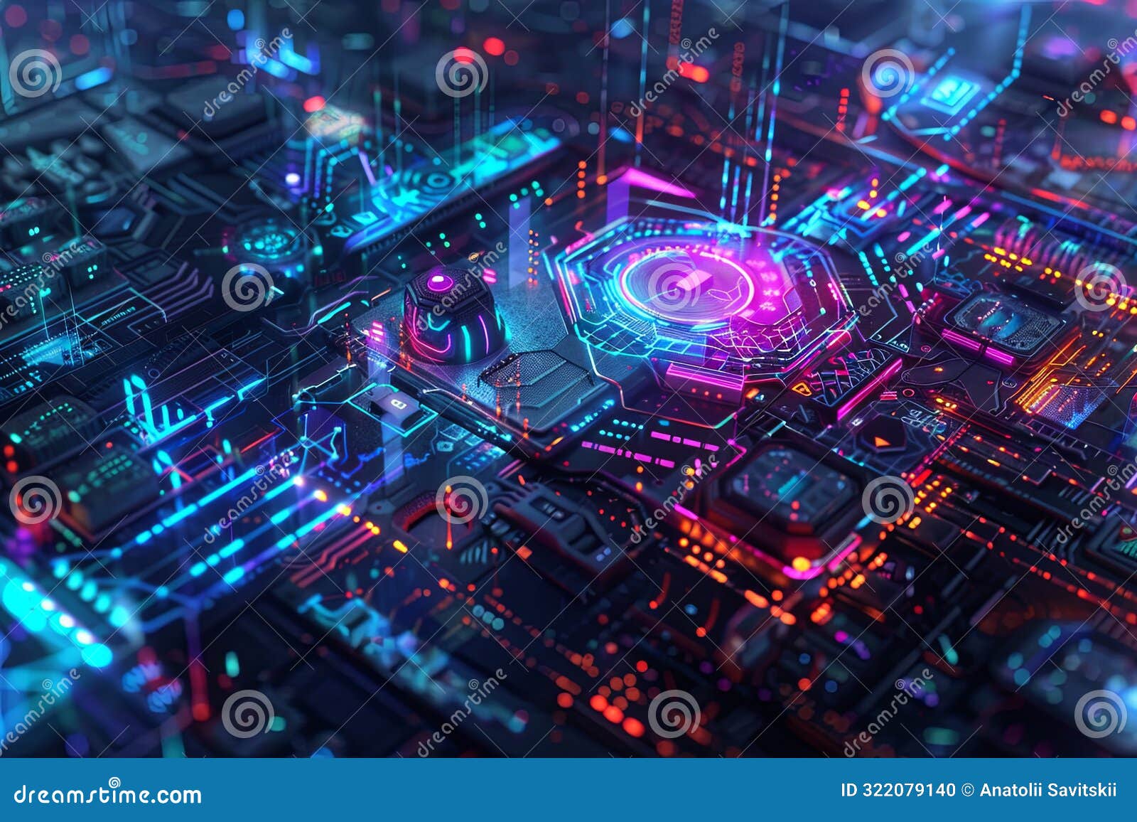 Abstract Depiction of Cybersecurity Elements, Including Digital Locks ...