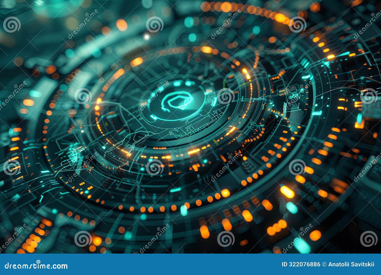 Abstract Depiction of Cybersecurity Elements Such As Digital Locks ...