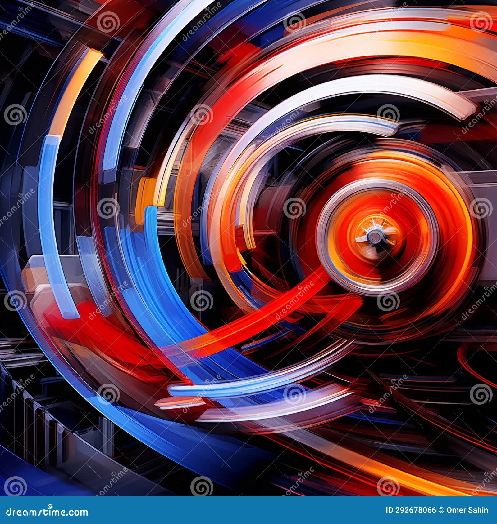 Abstract Depiction of Dynamic Motion of Train Wheels Stock Photo ...