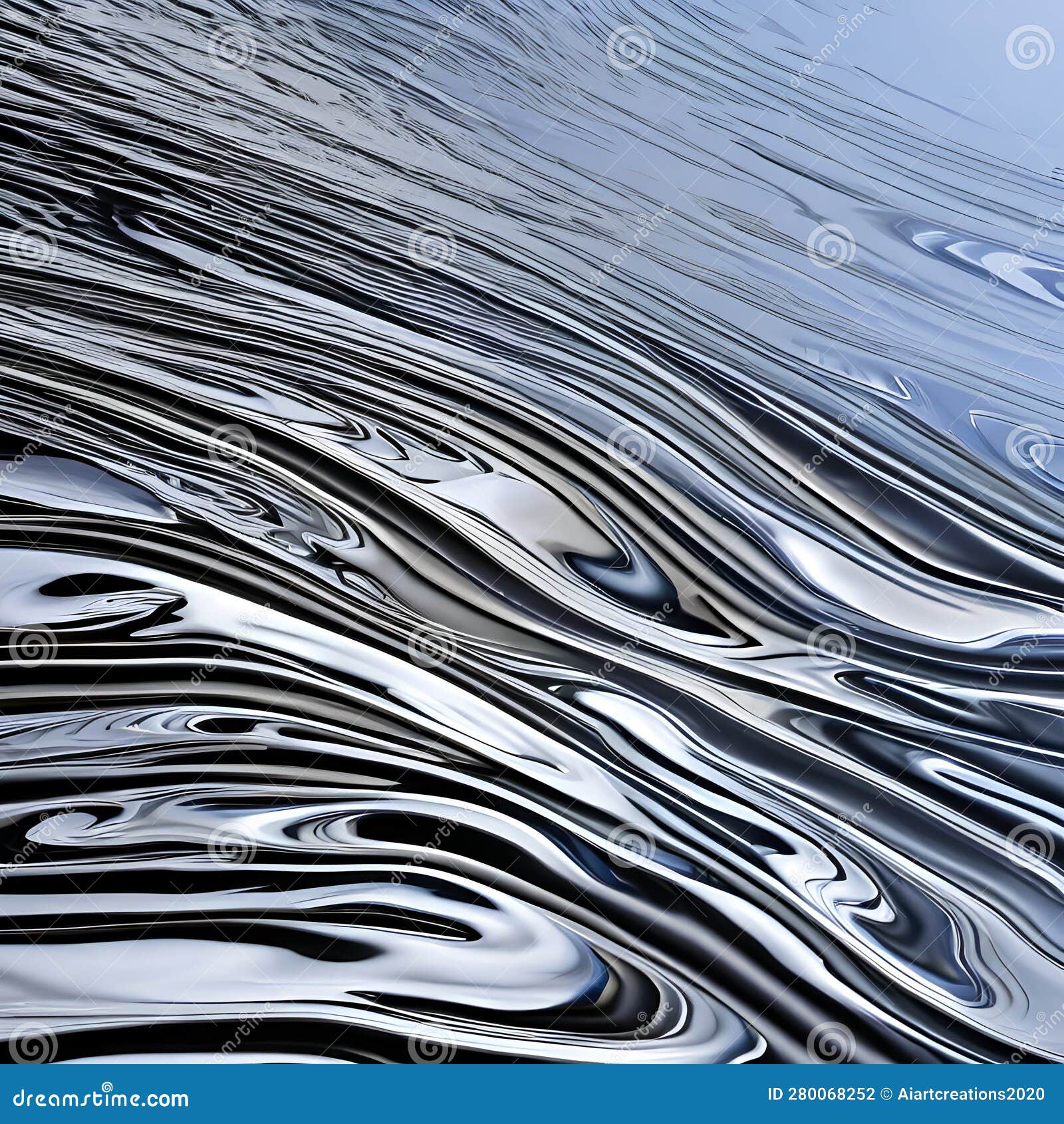 An Abstract Depiction of Flowing Water, Capturing Its Fluidity and ...