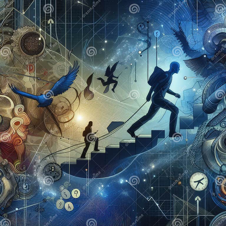 Abstract Depiction of the Human Path of Development Stock Image - Image ...