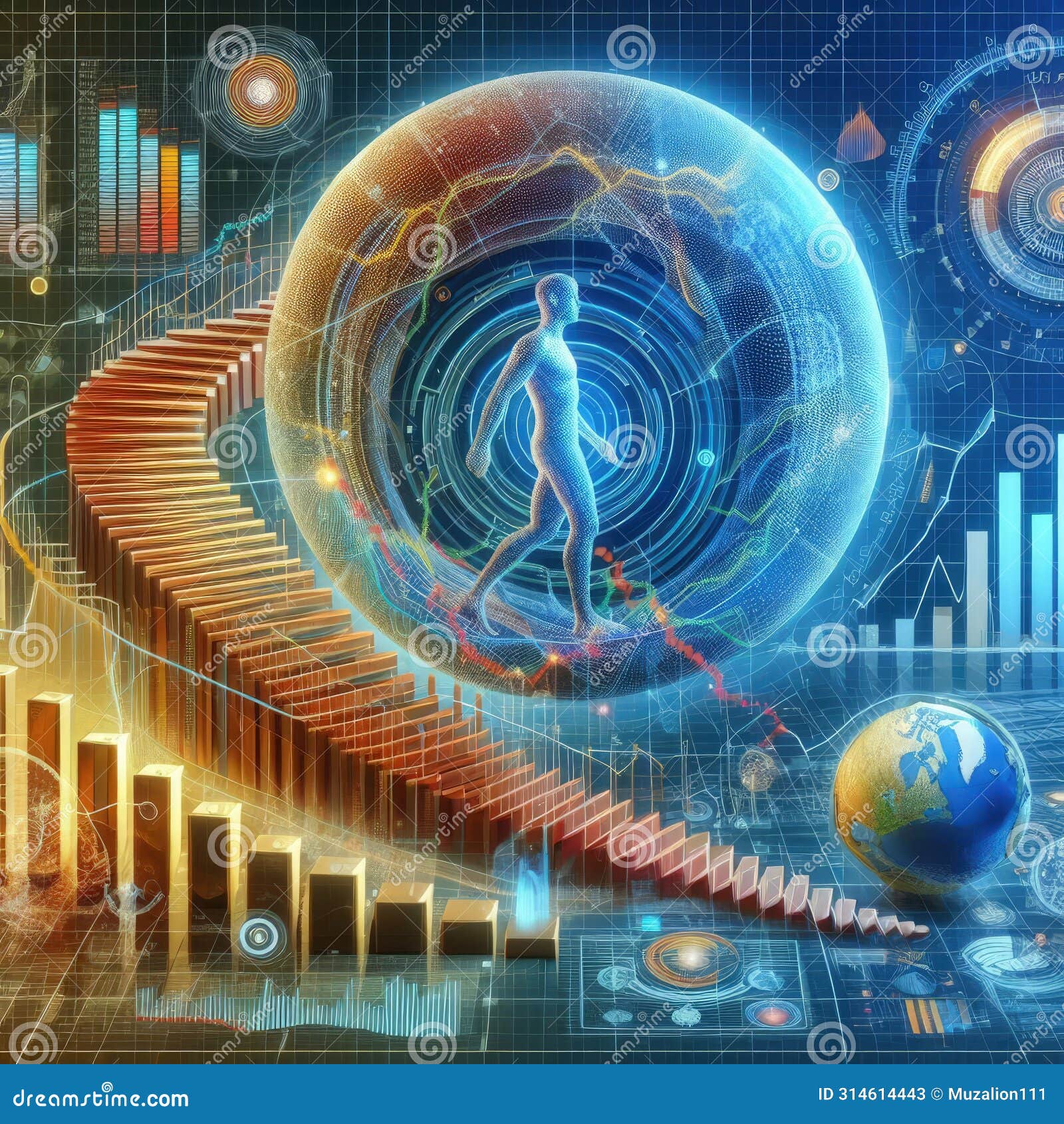 Abstract Depiction of the Human Path of Development Stock Image - Image ...