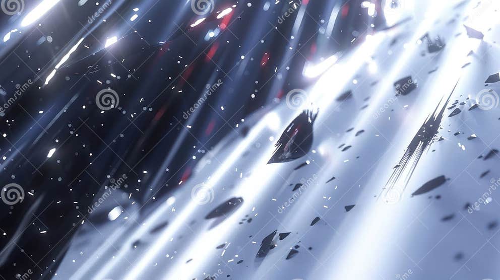 Abstract Depiction of Light and Fragmented Surfaces, Creating a Dynamic ...