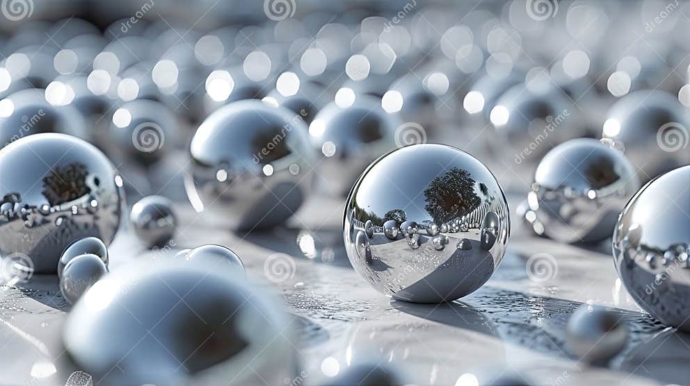 This Abstract Depiction of Spherical Shapes Creates a 3D Visual Effect ...