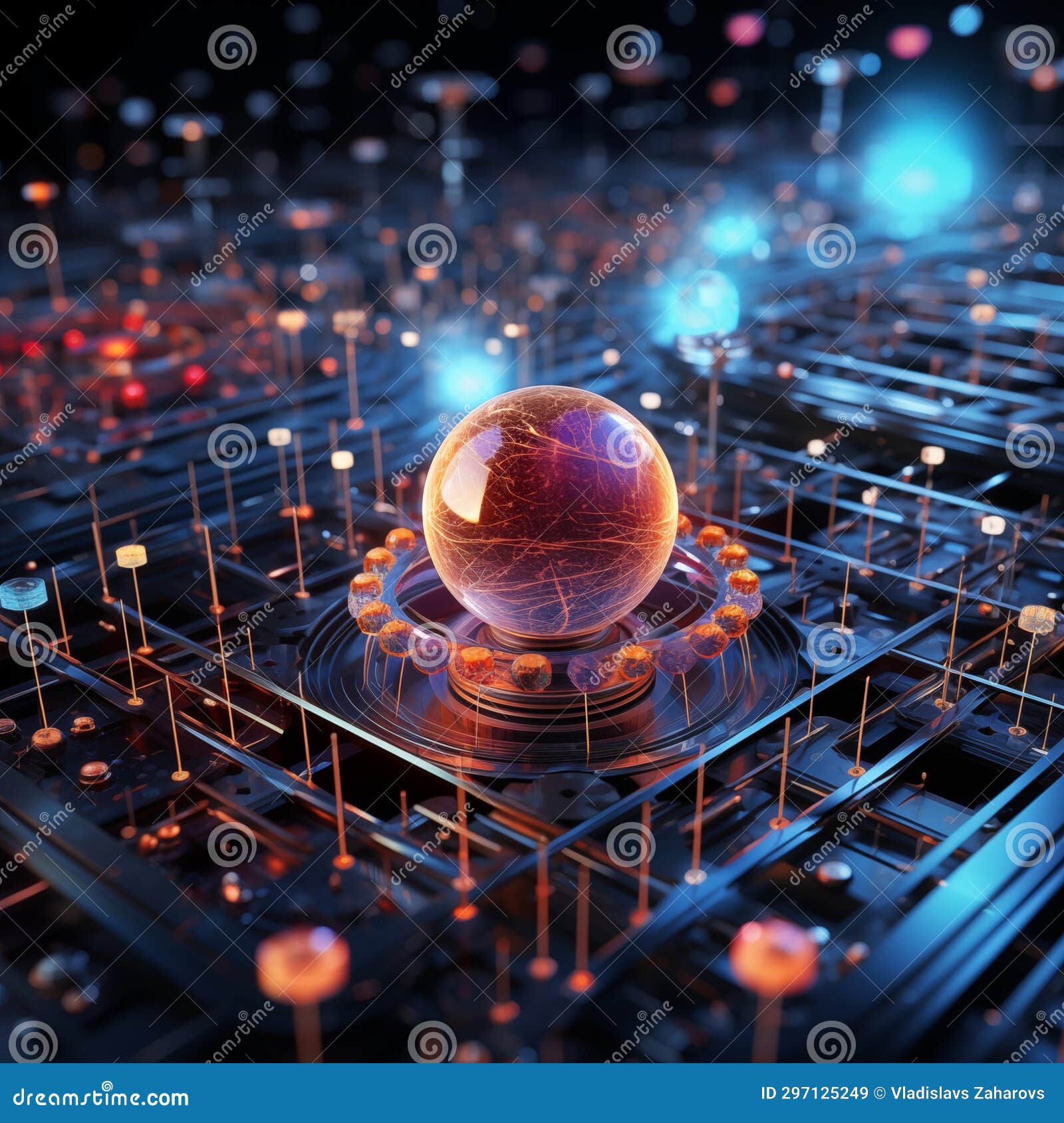 Abstract Depictions Capturing the Essence of Quantum Computing Stock ...