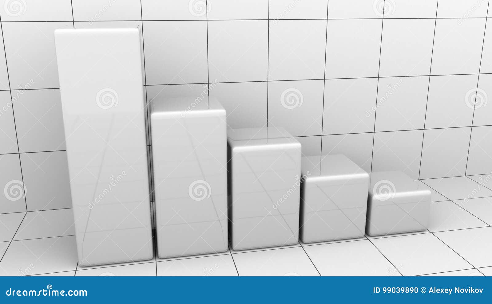 Descending Chart or Bar Graph. Business Decline or Crisis Concepts. 3D ...