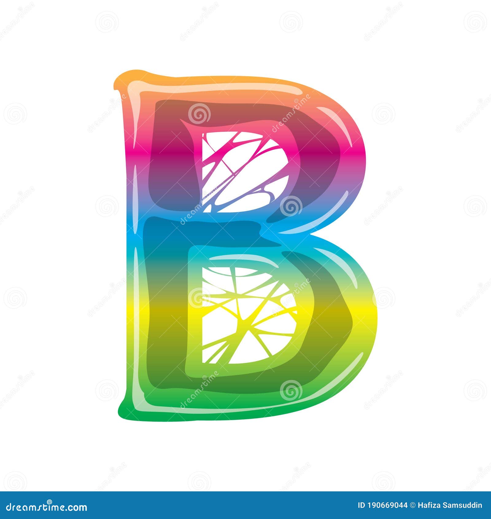 Abstract Design of Alphabet B. Vector Illustration Decorative Design ...