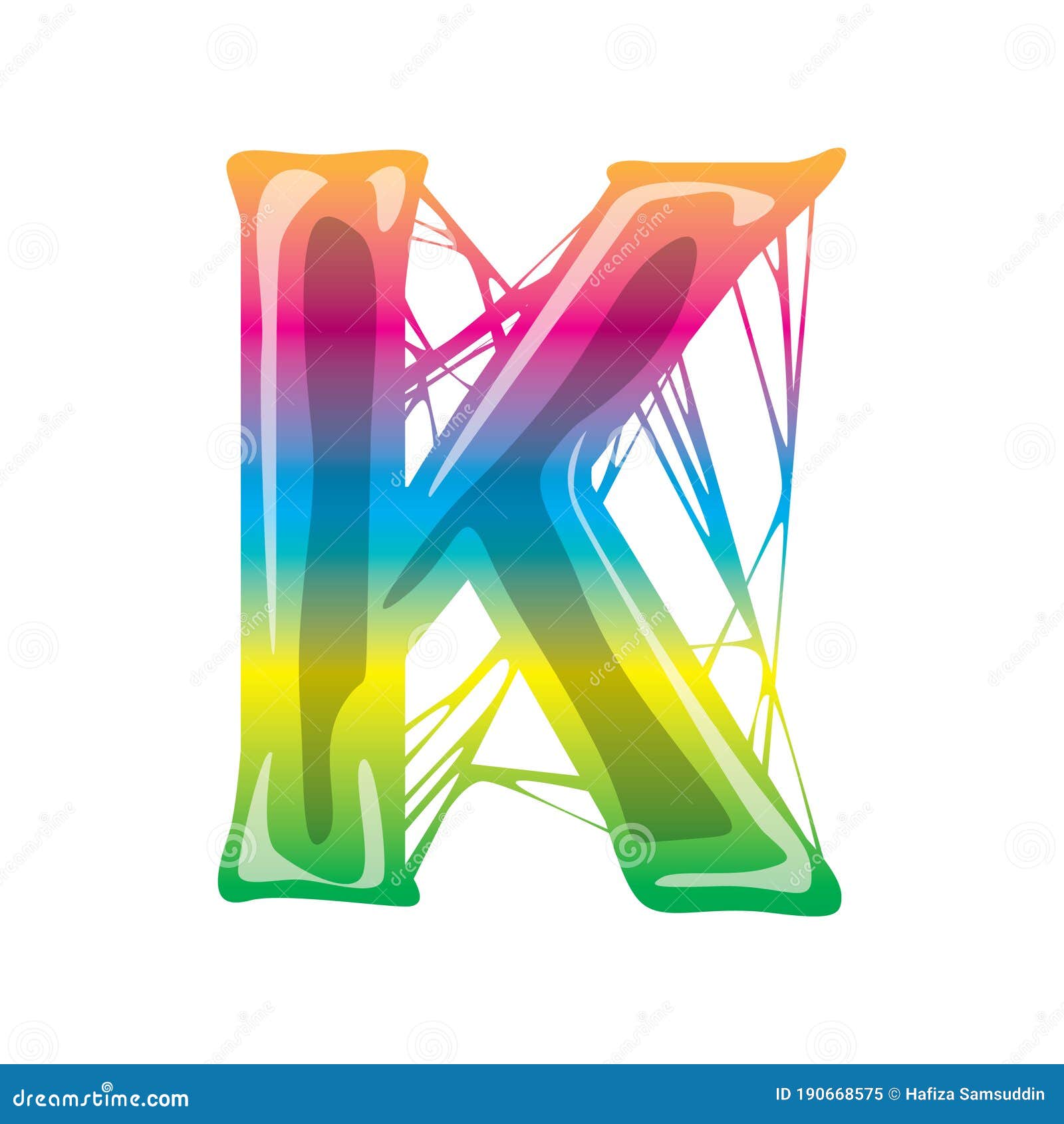 Abstract Design of Alphabet K. Vector Illustration Decorative Design ...
