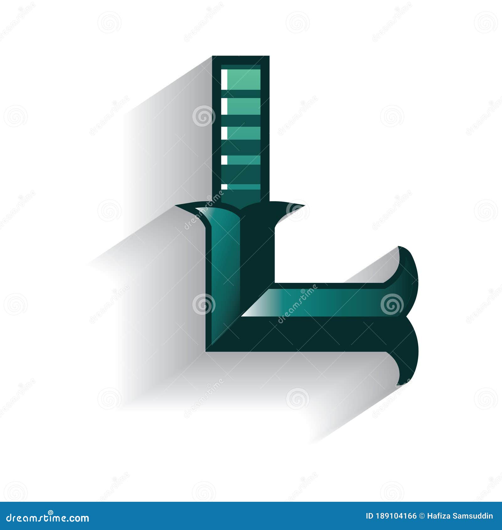Abstract Design of Alphabet L. Vector Illustration Decorative Design ...