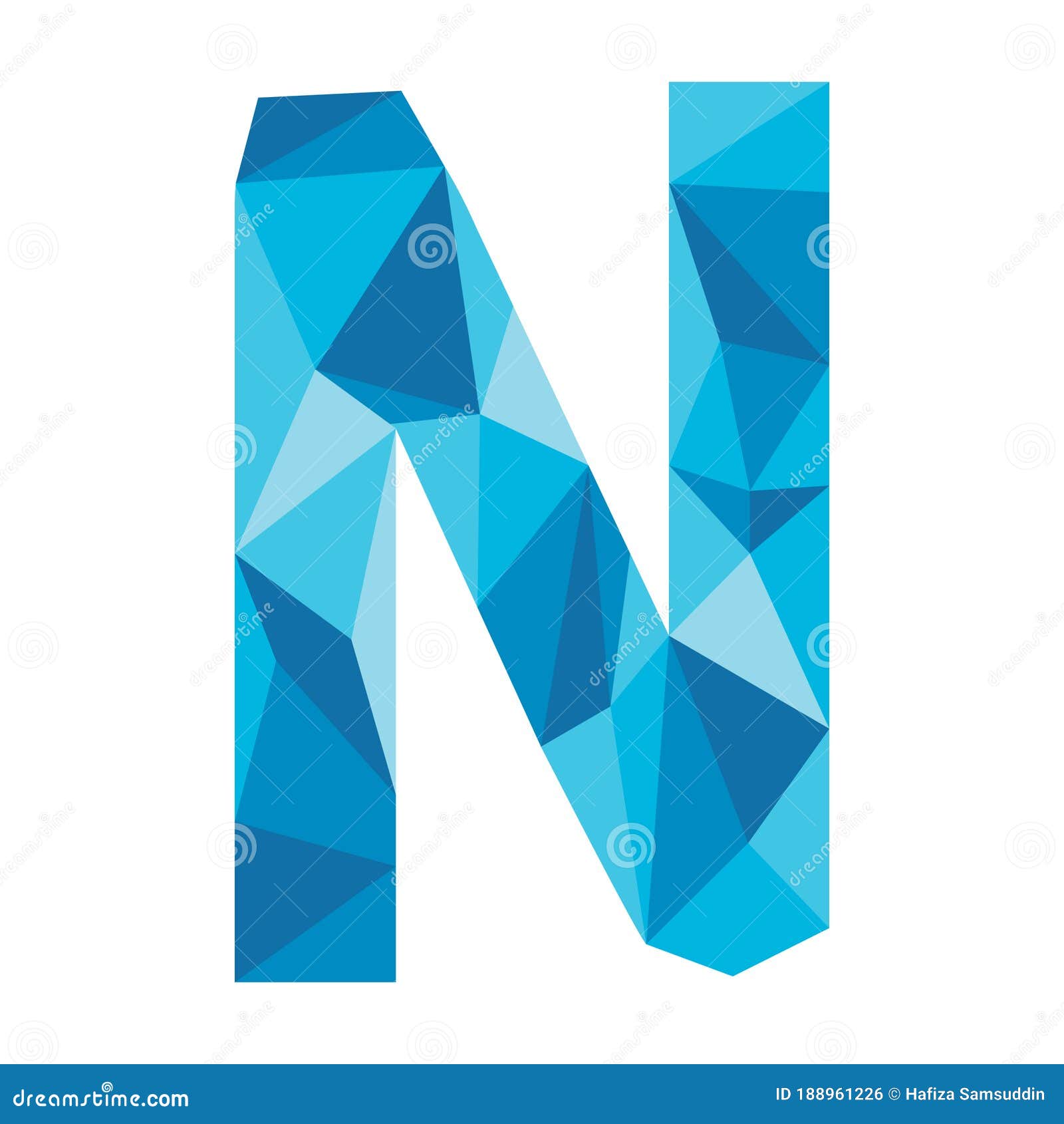 Abstract Design of Alphabet N. Vector Illustration Decorative Design ...