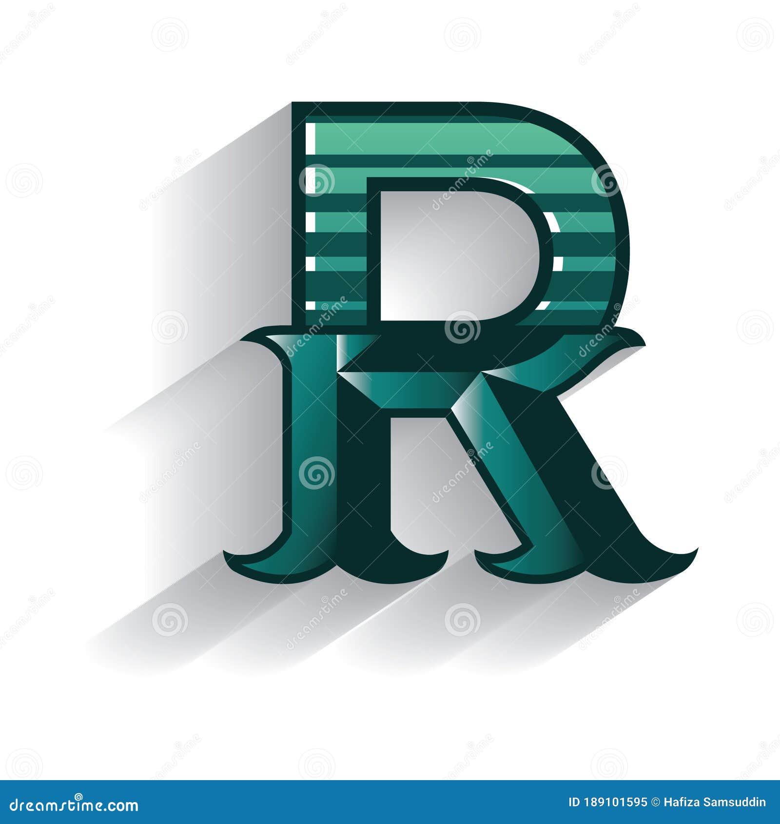 Abstract Design of Alphabet R. Vector Illustration Decorative Design ...
