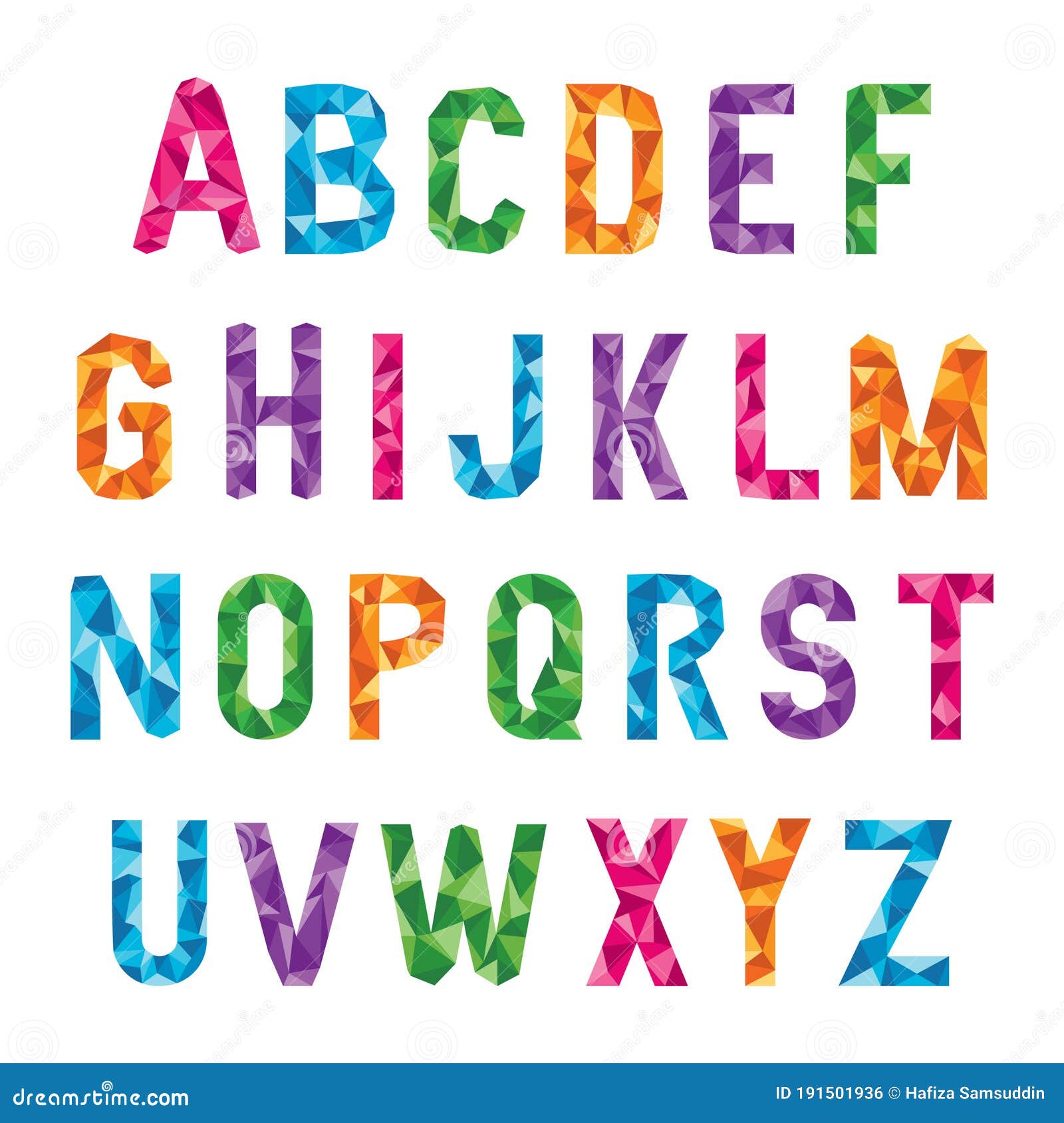 Abstract Design of Alphabets. Vector Illustration Decorative Design ...