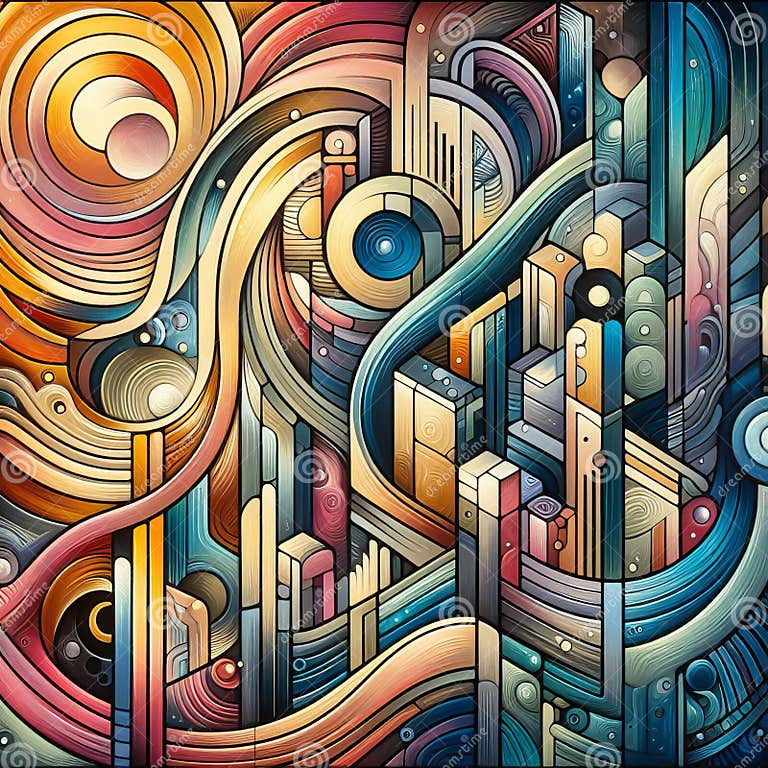 Abstract Design Artistic, Non Representational Design Using Sh Stock ...