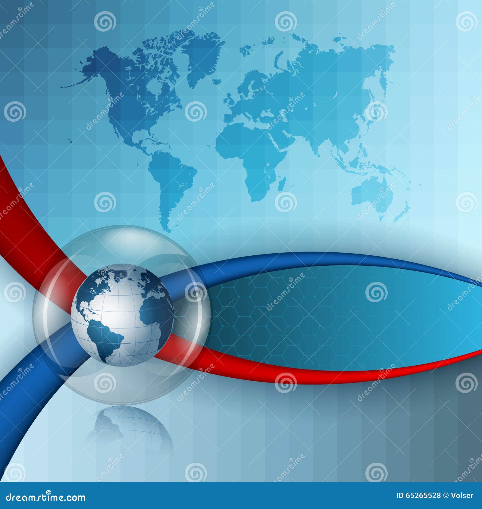 Abstract Design Background with World Map and Earth Globe Stock Vector ...