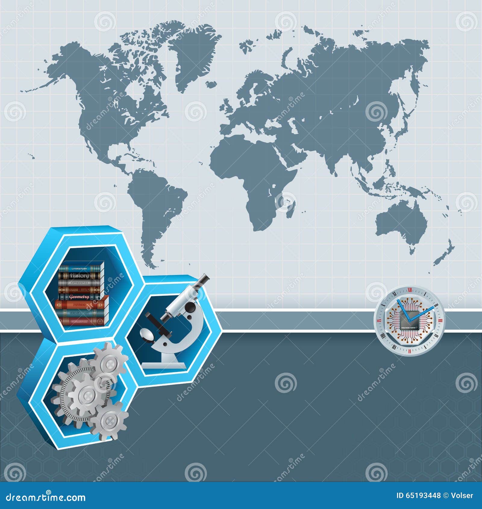 Abstract Design Background With World Map And Knowledge Translation In ...