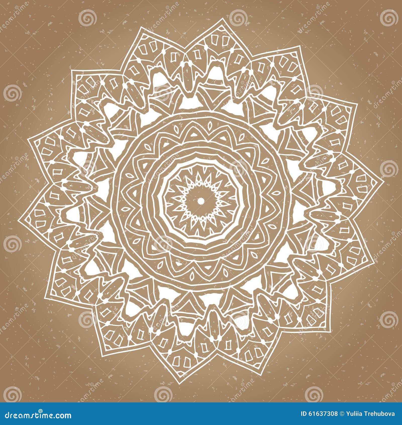 Abstract Design Black White Element. Round Mandala in Vector Stock ...