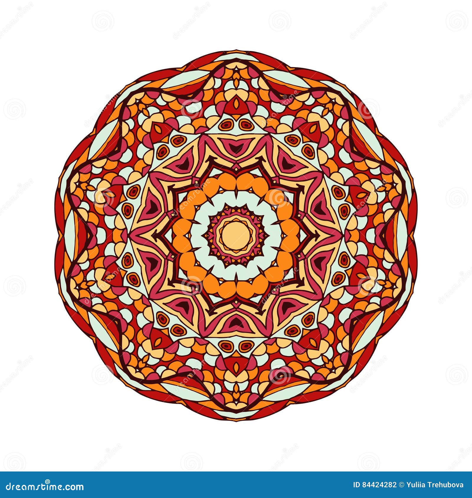 Abstract Design Black White Element. Round Mandala in Vector. Graphic ...