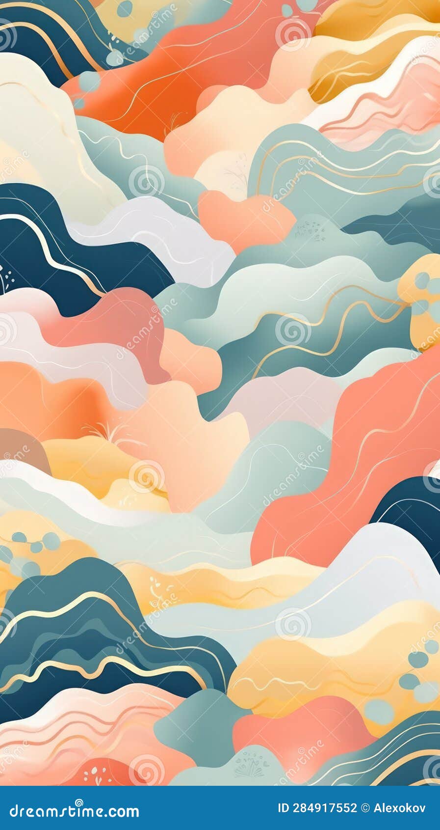 Abstract Design with Bold and Soft Colors AI Generated Stock ...