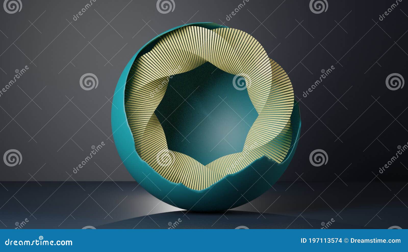 Abstract Design of Broken Blue Ball Stock Illustration - Illustration ...