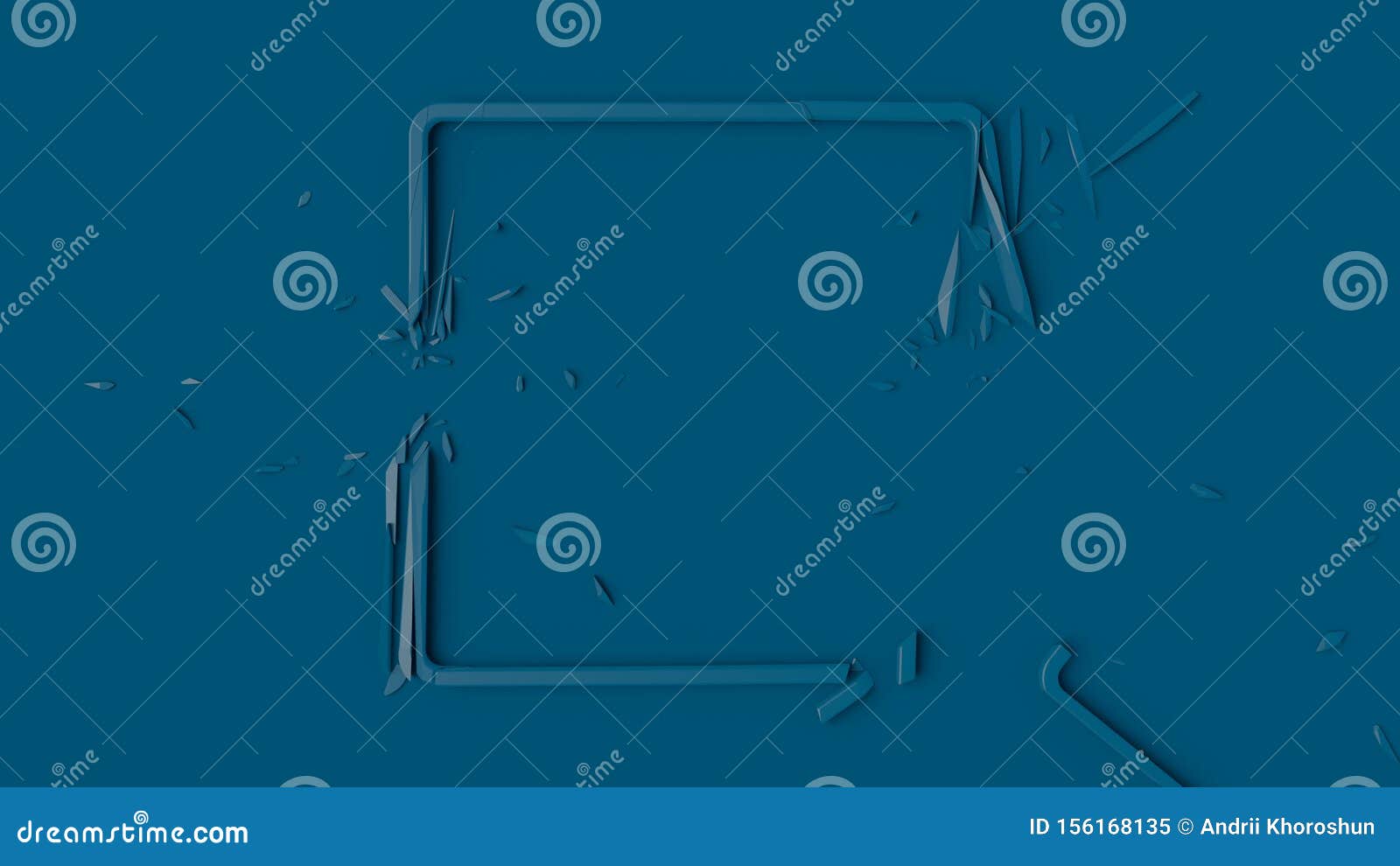Design of Broken Rectangular Frame, Slow Motion Destruction Animation ...