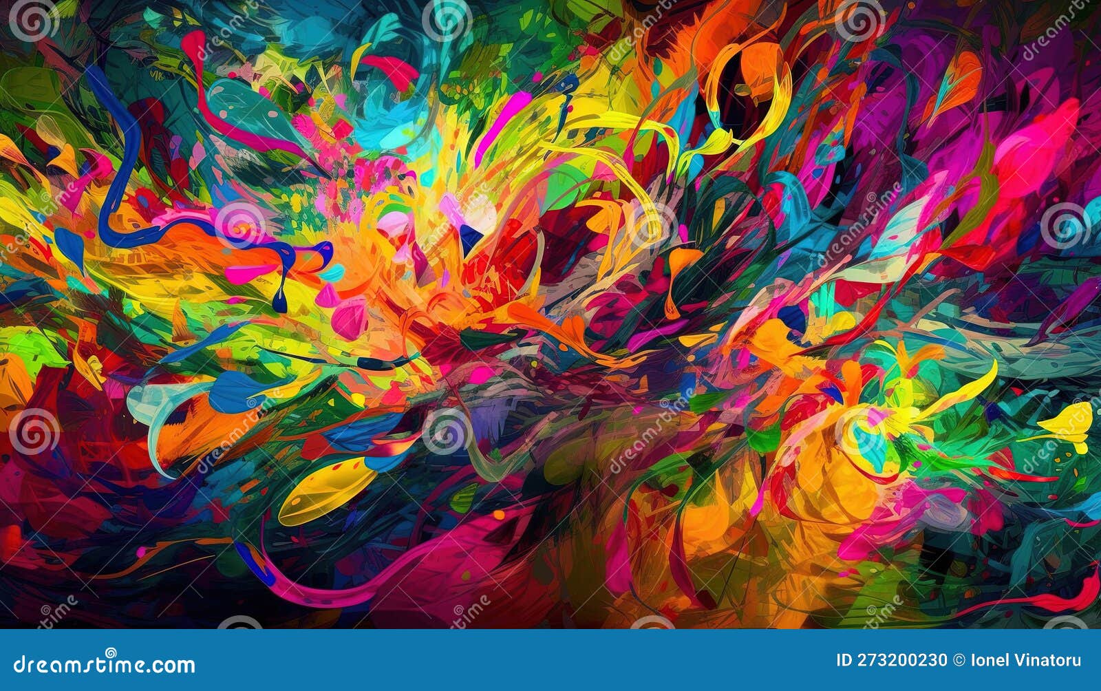 Abstract Design of a Colorful Chaos Stock Illustration - Illustration ...