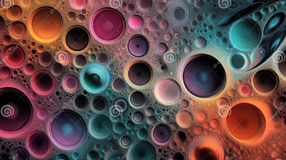 Abstract Design with Colorful Circular Patterns Stock Illustration ...