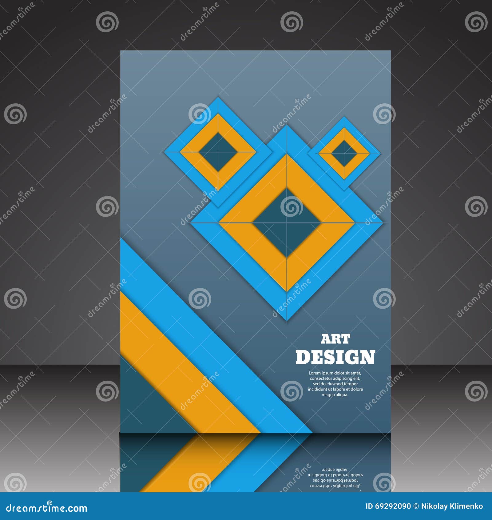 Abstract Design Composition A4 Brochure Eps10 Stock Vector ...