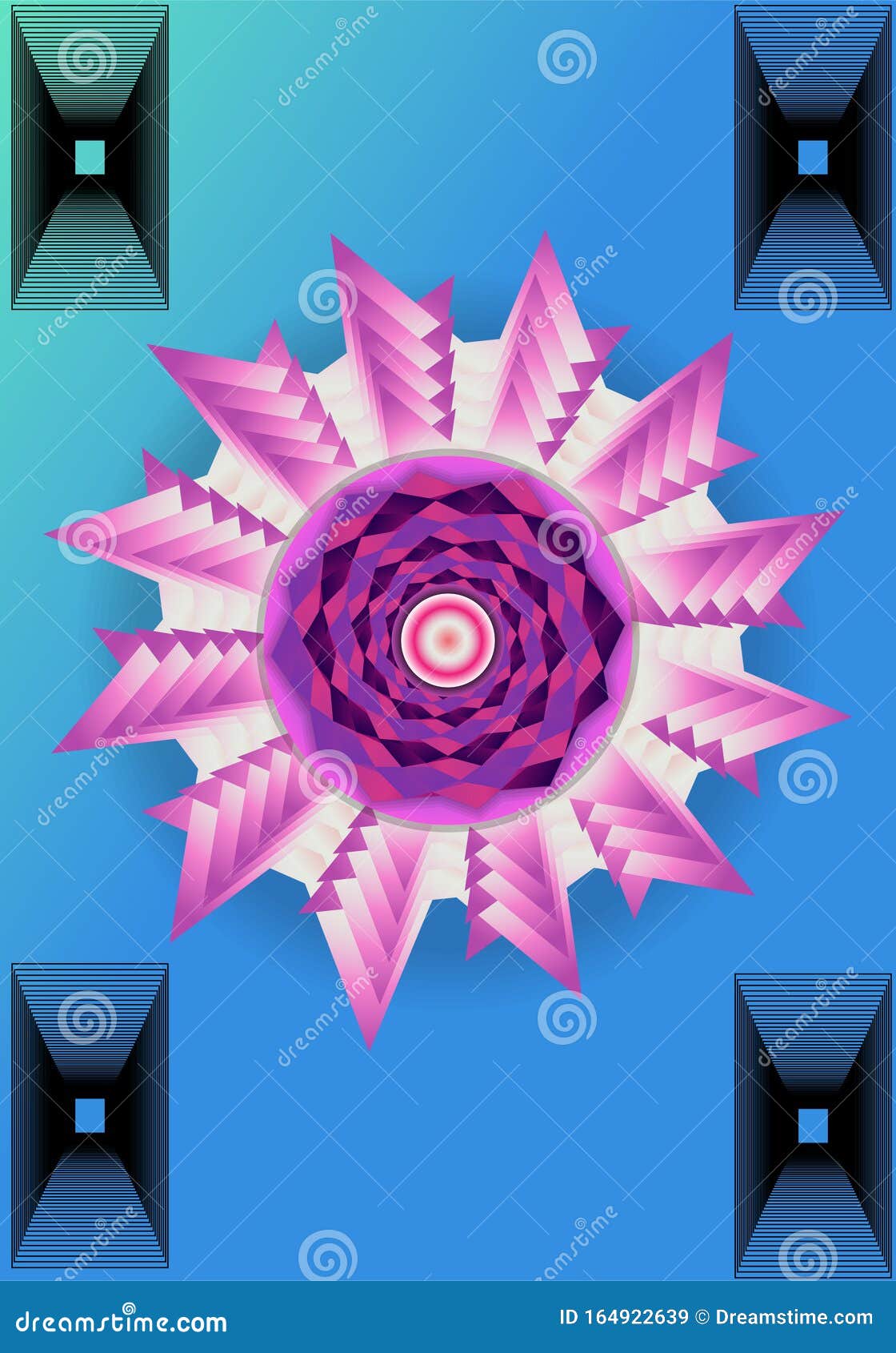 Abstract Design with the Concept of Distorted Space Stock Illustration ...