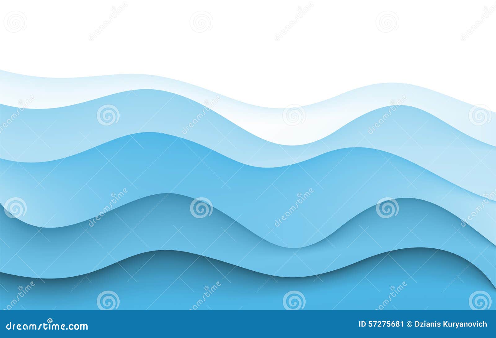 Abstract Design Creativity Background of Blue Waves. Vector Stock ...
