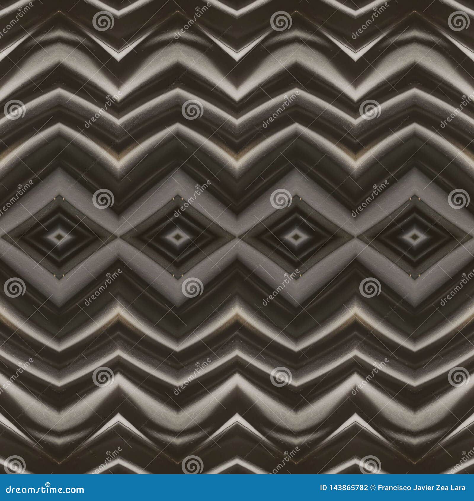 Abstract Design with Curved Lines and Geometric Pattern on a Brown ...