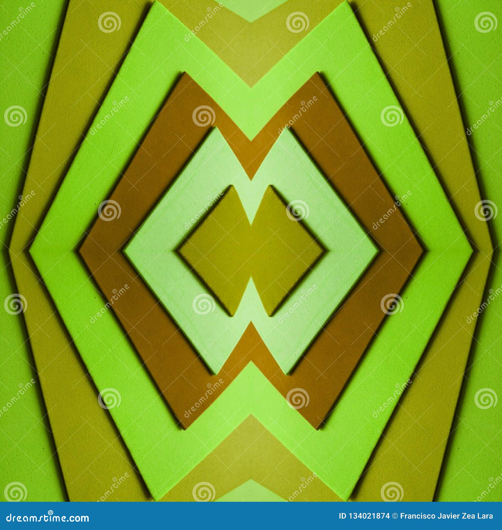 Abstract Design with Cuts of Foamy in Brown and Green Colors ...