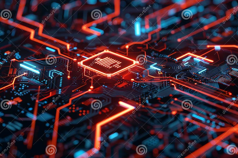 Abstract Design with Cybersecurity Symbols. Stock Illustration ...