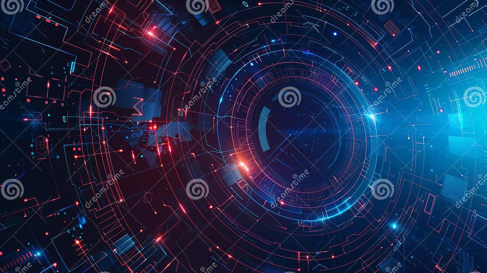 Abstract Design with Cybersecurity Themes. Stock Illustration ...