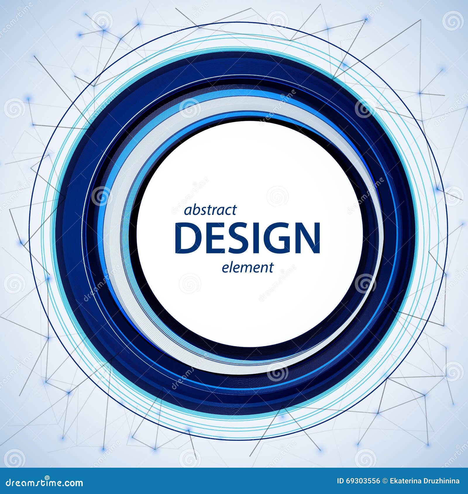 Abstract Design Element Blue Stock Vector - Illustration of background ...