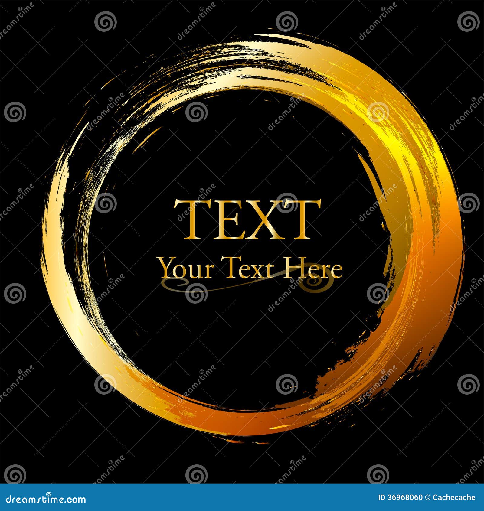 Abstract Design Element. Circle Frame Painted with Stock Vector ...