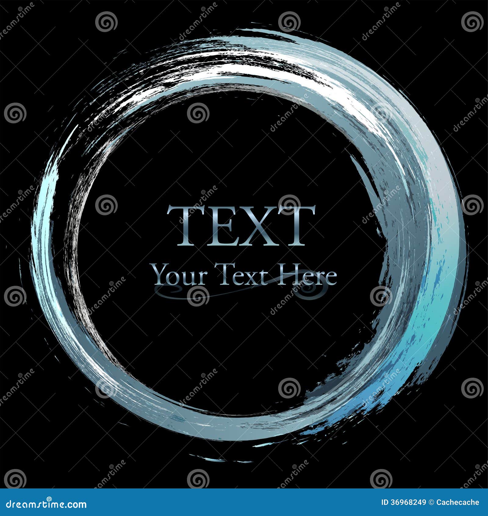 Abstract Design Element. Circle Frame Painted with Stock Vector ...