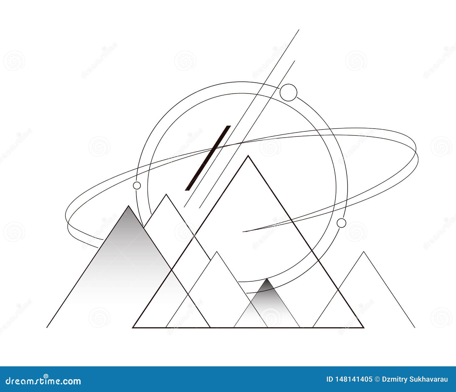 Abstract Design Element in Constructivism Style. Minimalistic Abstract ...