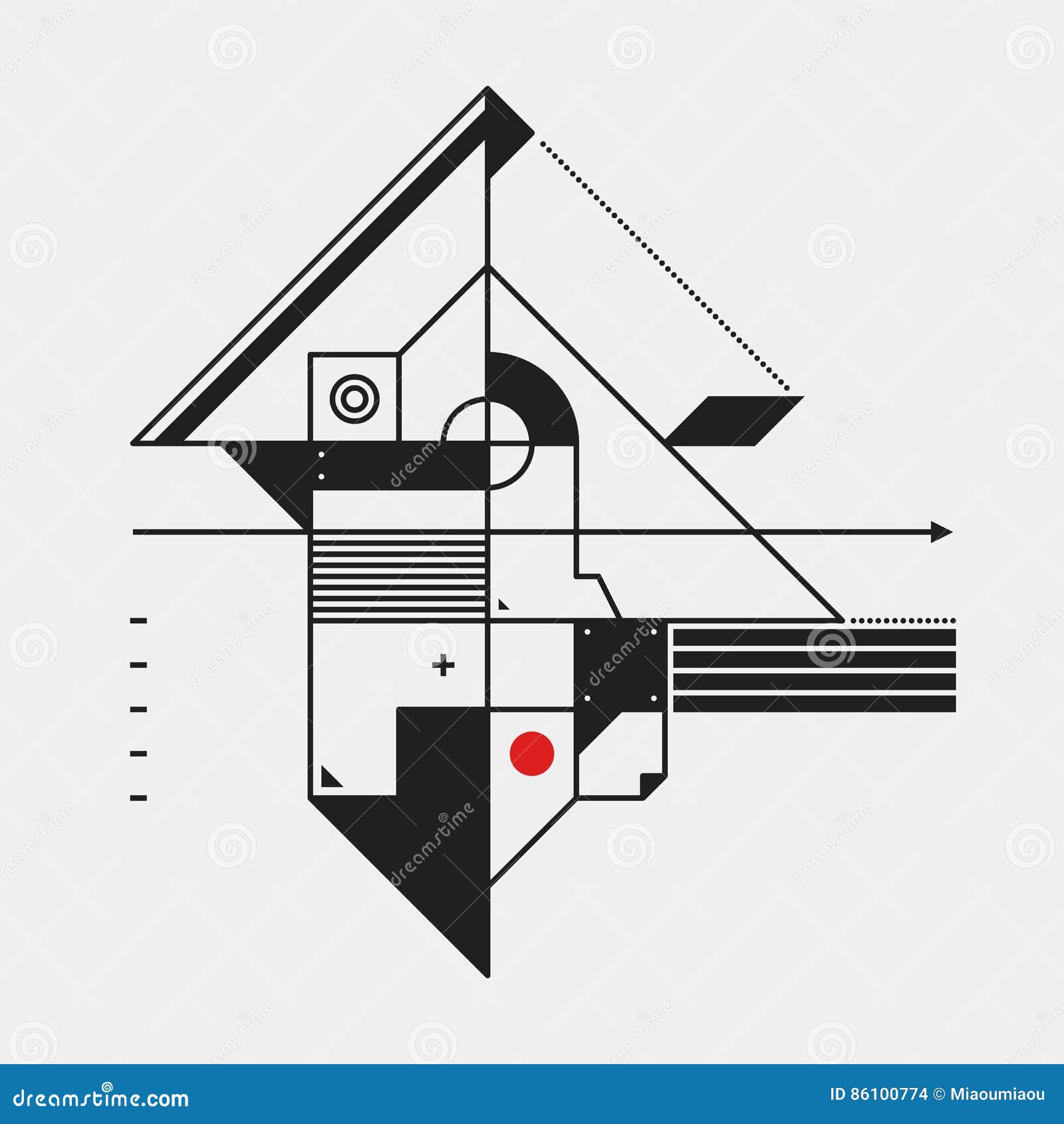 Abstract Design Element in Constructivism Style Stock Vector ...
