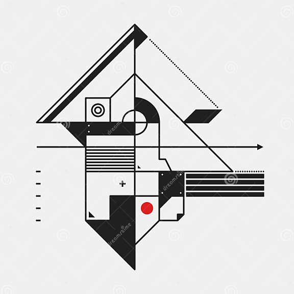Abstract Design Element in Constructivism Style Stock Vector ...