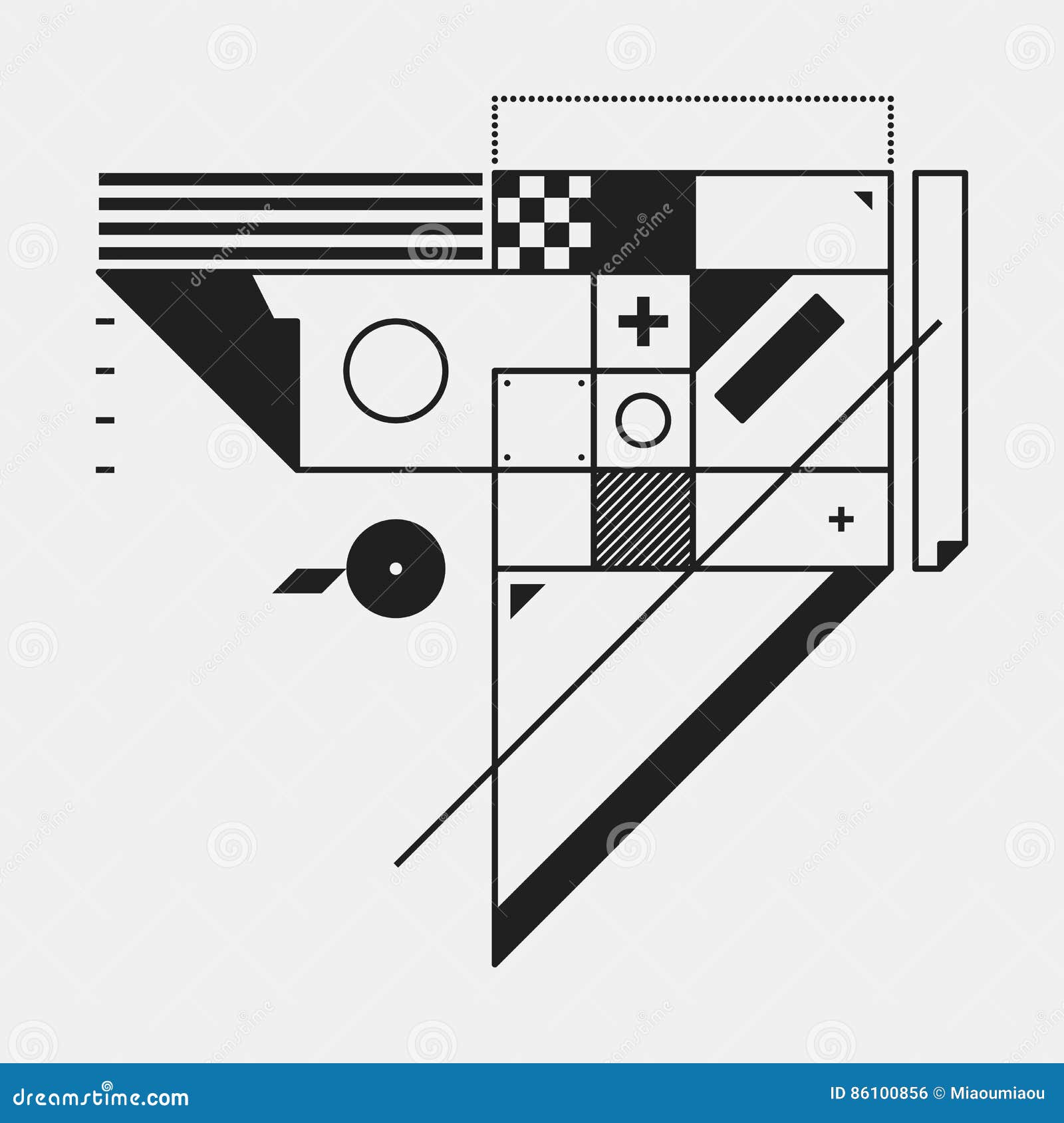 Abstract Design Element in Constructivism Style Stock Vector ...