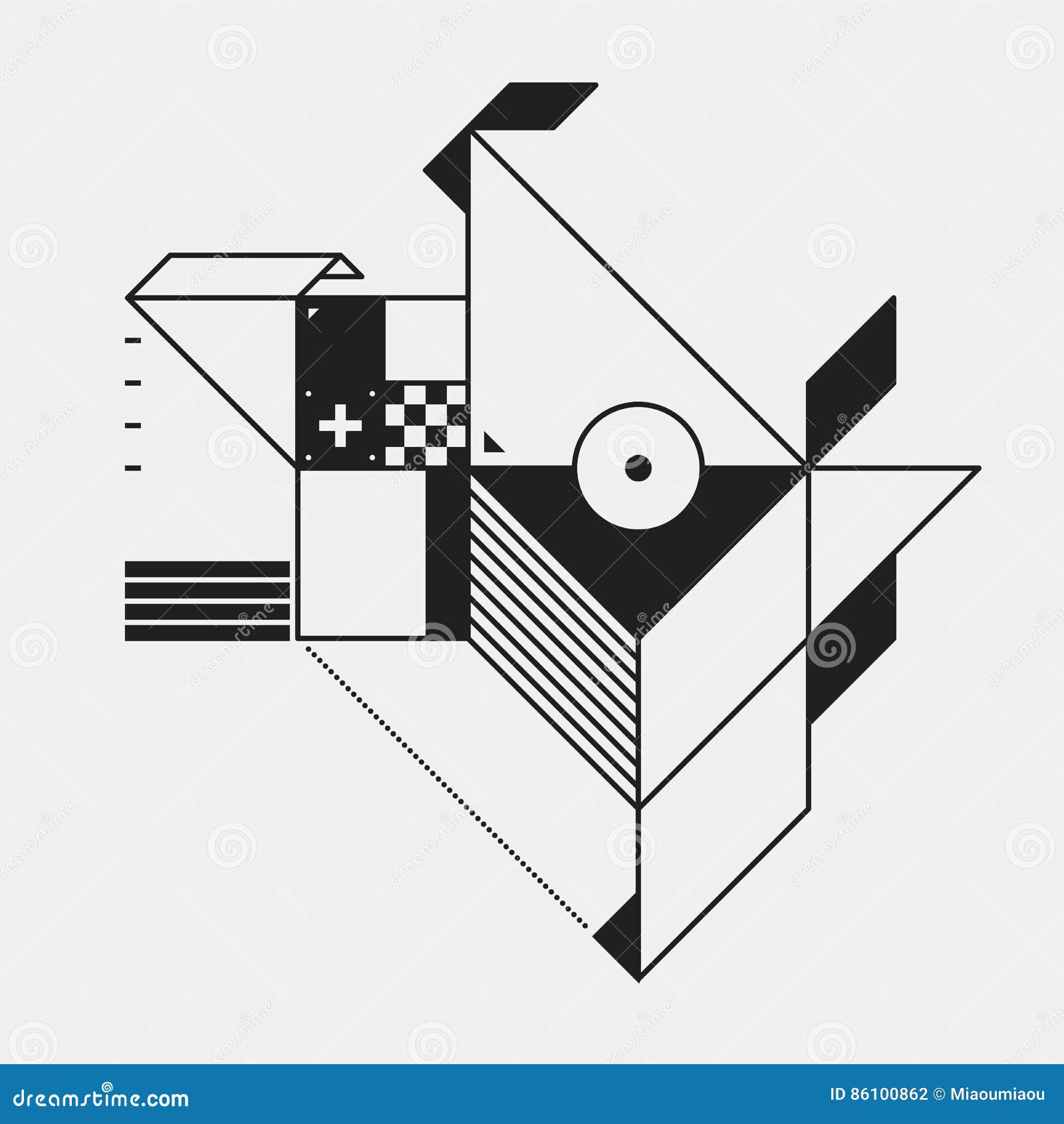 Abstract Design Element in Constructivism Style Stock Vector ...