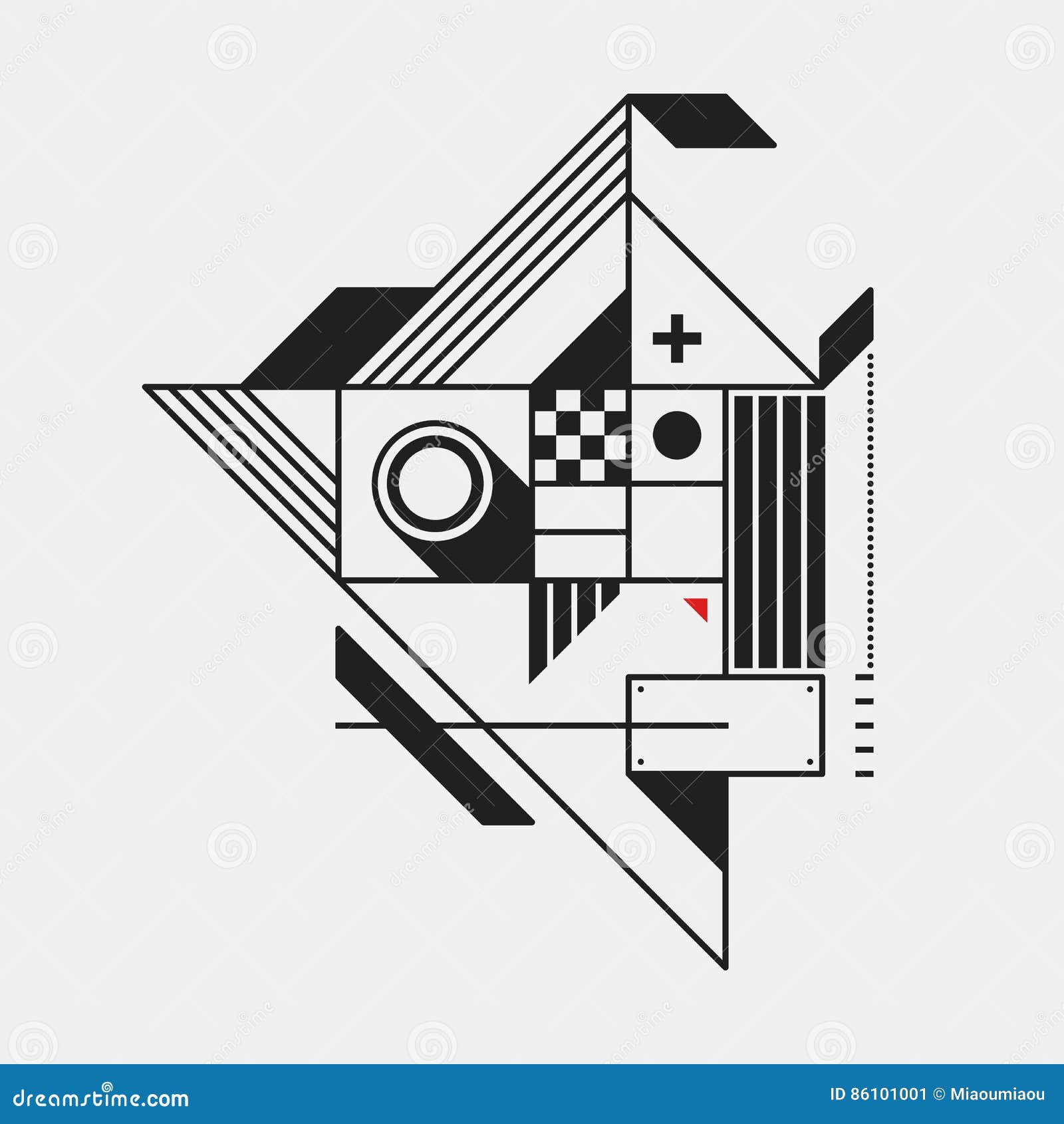 Abstract Design Element in Constructivism Style Stock Vector ...